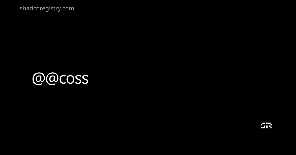 coss | shadcnregistry