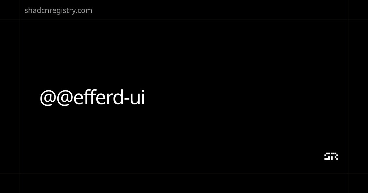 efferd-ui | shadcnregistry