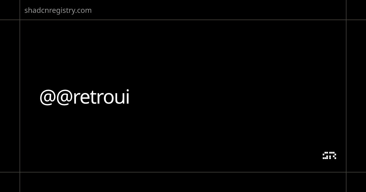 RetroUI | shadcnregistry
