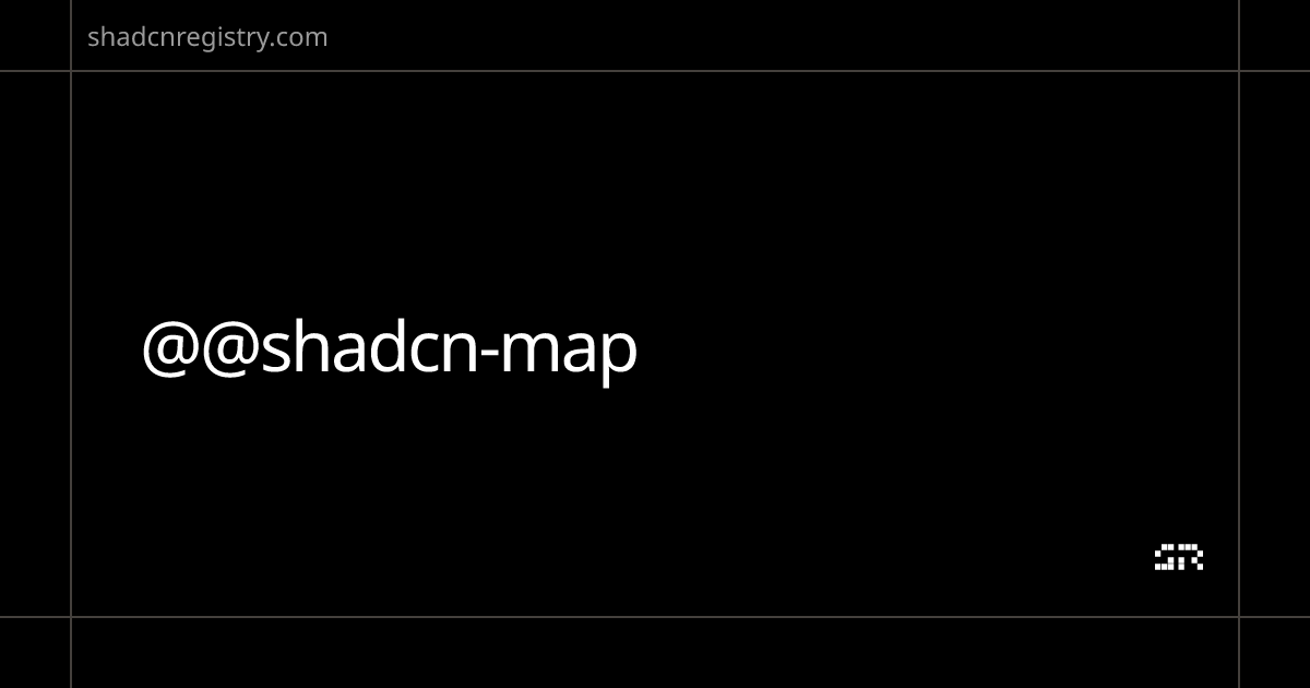 shadcn/map | shadcnregistry
