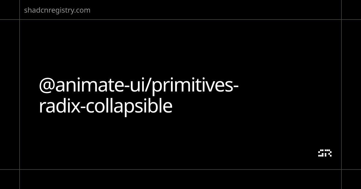 @animate-ui/primitives-radix-collapsible | shadcnregistry